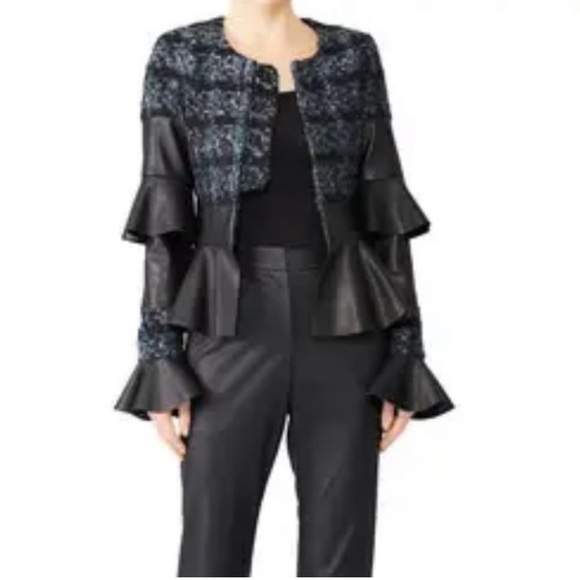 Deborah Lyons | Jackets & Coats | 85 Deborah Lyons Knit And Leather ...